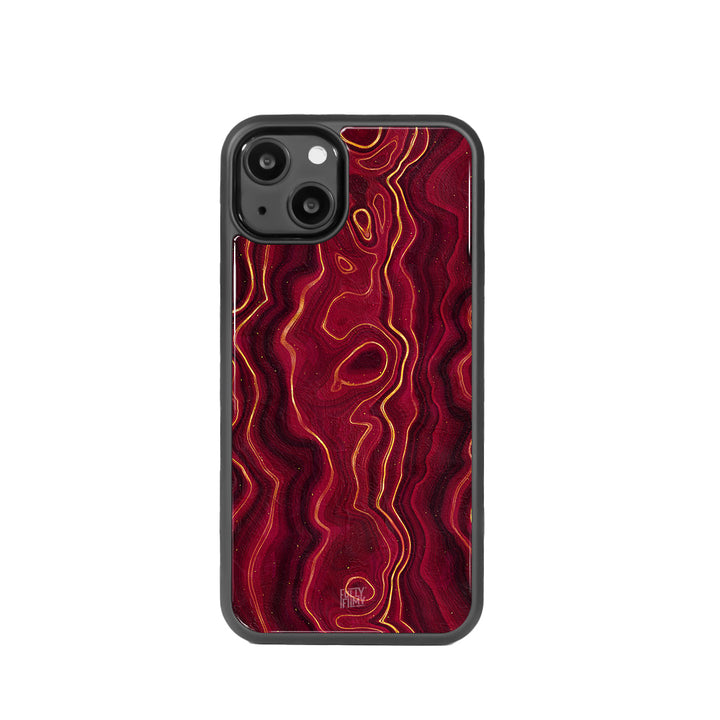 Crimson Cascade | Marble Ink Pattern Phone Case – Fully Filmy